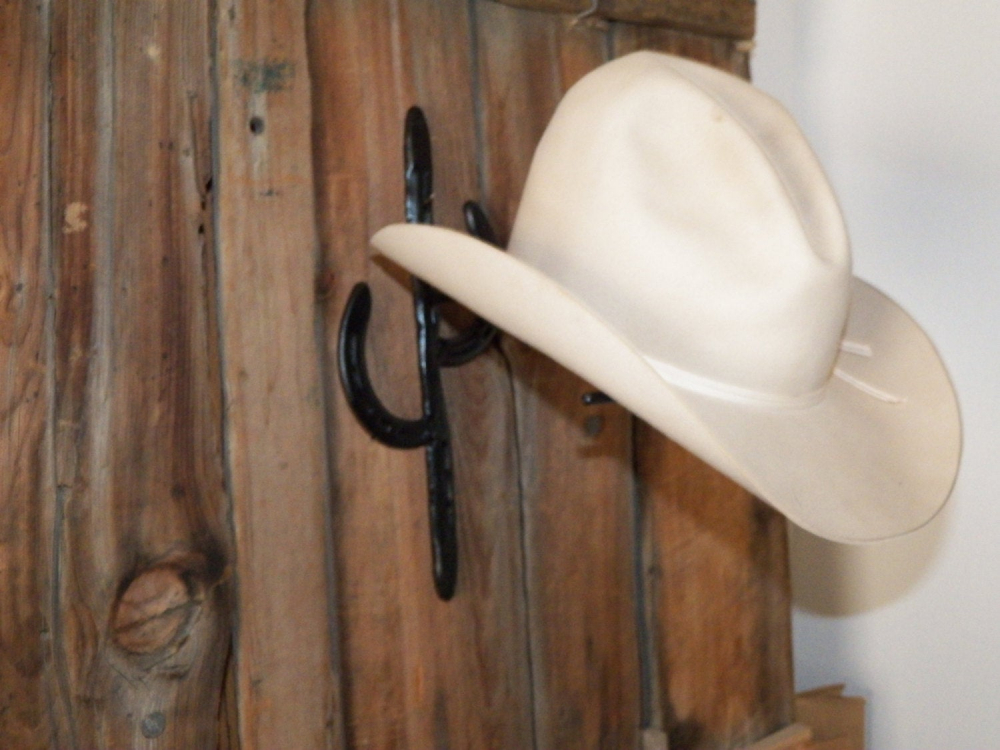 Horseshoe Cactus Cowboy Hat Rack | Desert Flats Farm